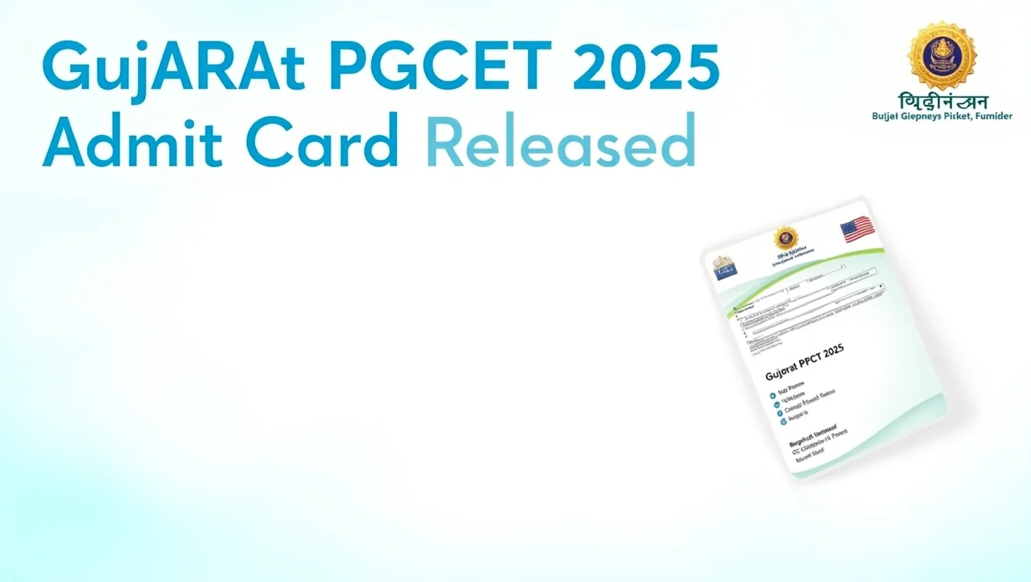 Gujarat PGCET 2025 Admit Card Released for Non-GATE Applicants - Yuva ...