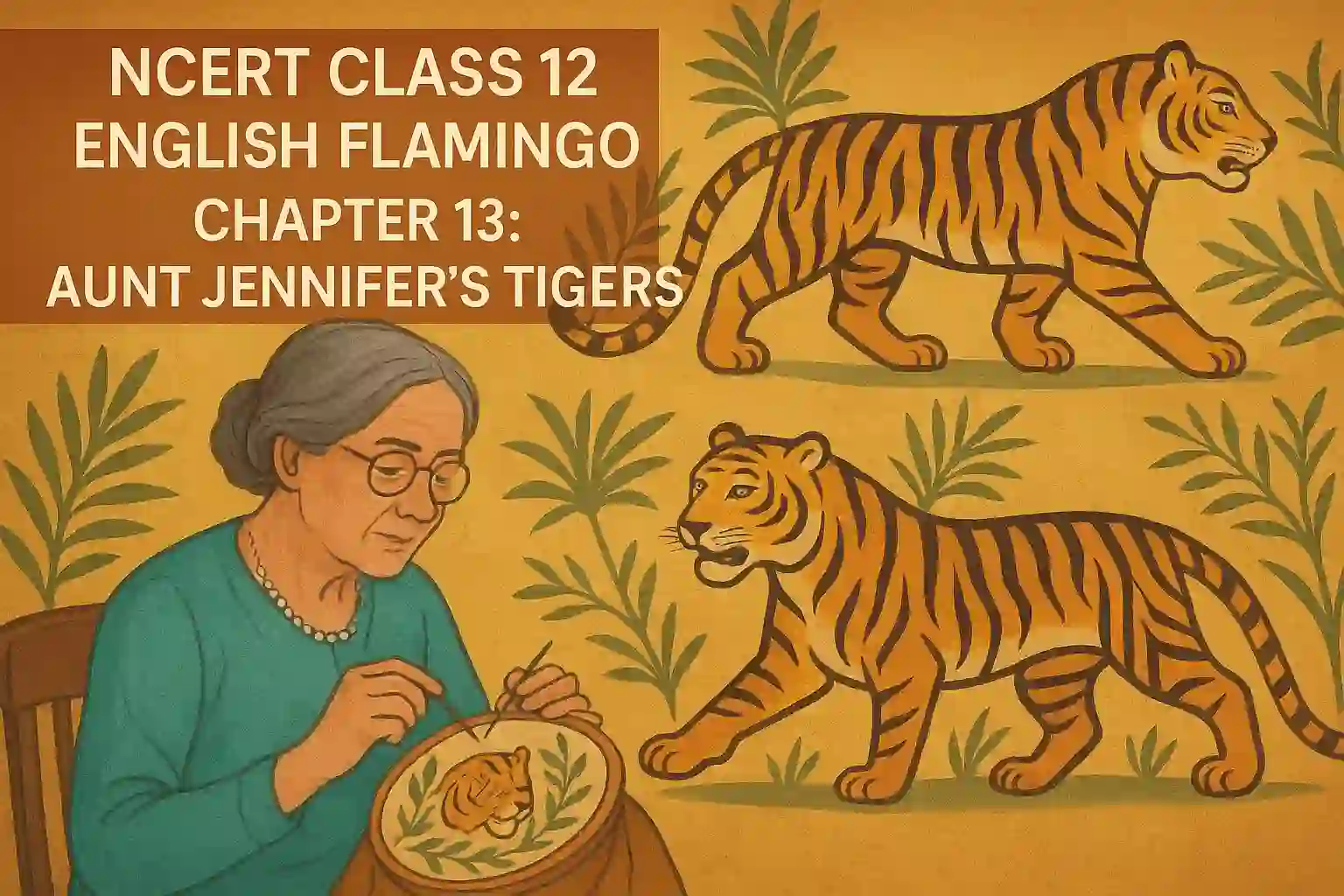 NCERT Class 12 English Flamingo Chapter 13: Aunt Jennifer’s Tigers PDF ...