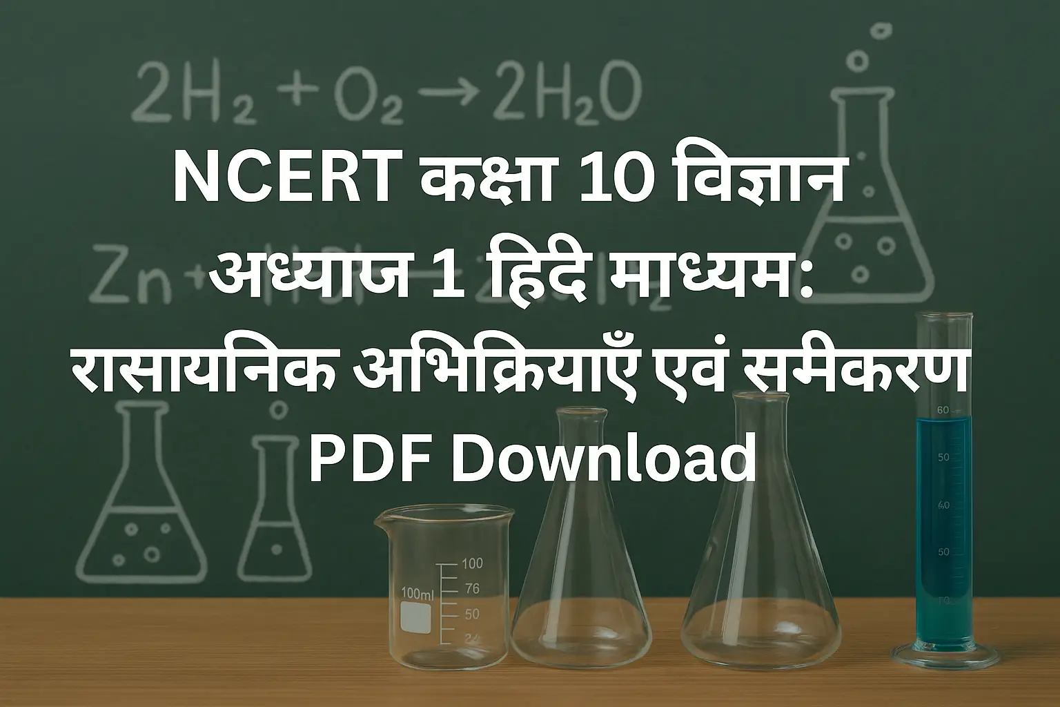 NCERT Class 10 Science Chapter 1 Hindi Medium: रासायनिक अभिक्रियाएँ एवं ...