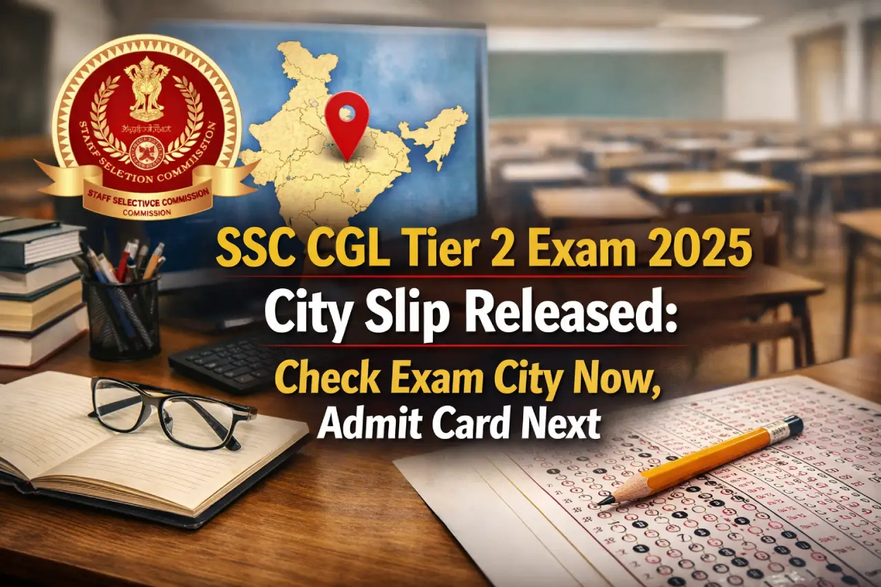 SSC CGL Tier 2 Exam 2025 City Slip Released: Check Exam City Now, Admit ...